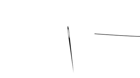 Needle and thread. Animation of a needle... | Stock Video | Pond5