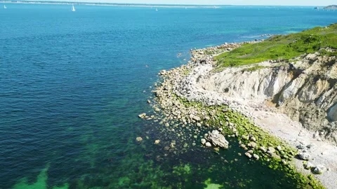 Needles beach, Isle of Wight, UK 2023 - ... | Stock Video | Pond5