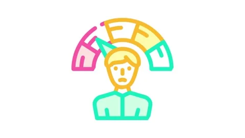 negative employee level color icon anima... | Stock Video | Pond5