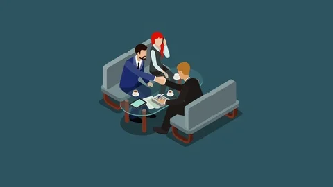 Negotiation animated concept reveal anim... | Stock Video | Pond5