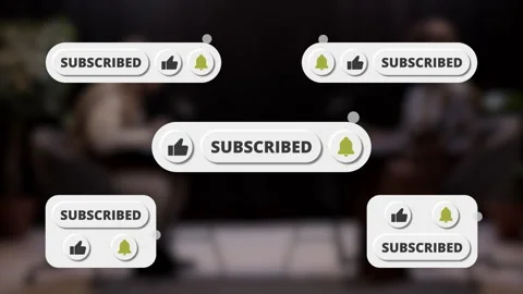 After Effects: Neomorphism Social Media Subscribe Buttons #251437642