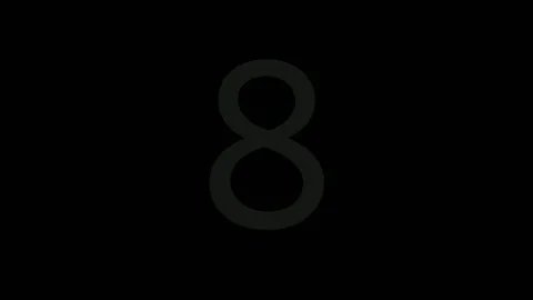 Neon 8 eight number sign symbol modern a... | Stock Video | Pond5