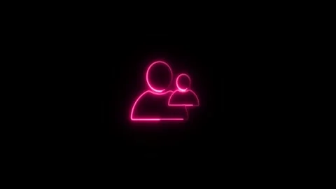 neon add user Icon of nice animated. Ad... | Stock Video | Pond5