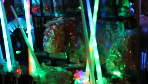neon and LED toys blinking and flashing ... | Stock Video | Pond5