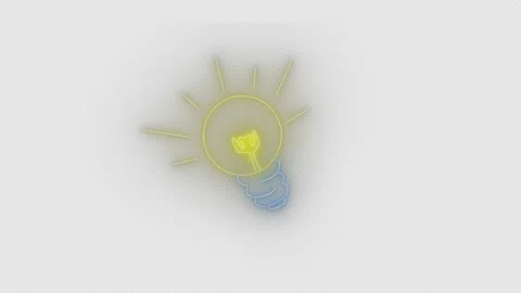 Neon animated lamp idea with transparent... | Stock Video | Pond5