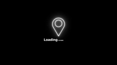Neon Animated Location Icon. Gps Navigat... | Stock Video | Pond5