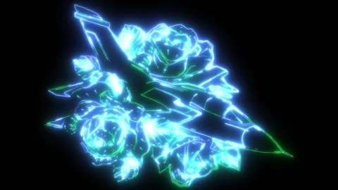 neon animation of Cartoon Military Jet F... | Stock Video | Pond5