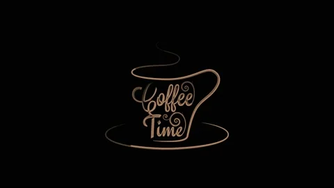 Neon animation of a coffee sign on a bla... | Stock Video | Pond5