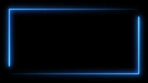 Neon animation of rectangular title fram... | Stock Video | Pond5