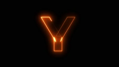 Neon animation seamless Letter Y . 4K vi... | Stock Video | Pond5