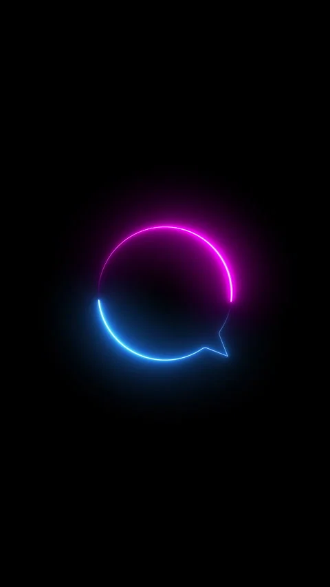 neon animation of text balloon clip art,... | Stock Video | Pond5