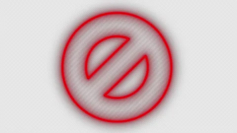 Neon Ban sign with flickering on a black... | Stock Video | Pond5
