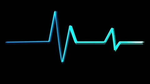 Neon Blue Heartbeat Rate and Pulse Anima... | Stock Video | Pond5