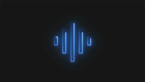 Neon Blue Line Sound Wave Icon Animation | Stock Video | Pond5