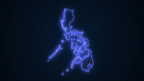 Philippines Map Outline Stock Video Footage | Royalty Free Philippines ...