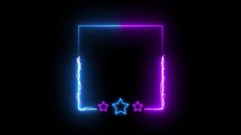 neon border frame animated background ro... | Stock Video | Pond5