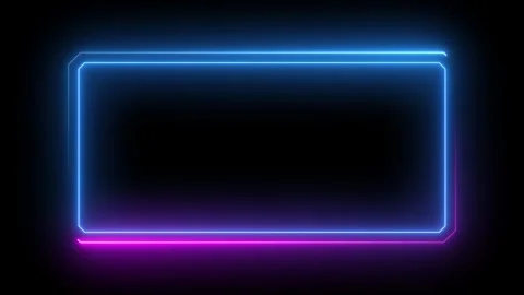 neon border frame animated background ro... | Stock Video | Pond5