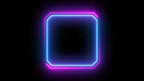 neon border frame animated background ro... | Stock Video | Pond5