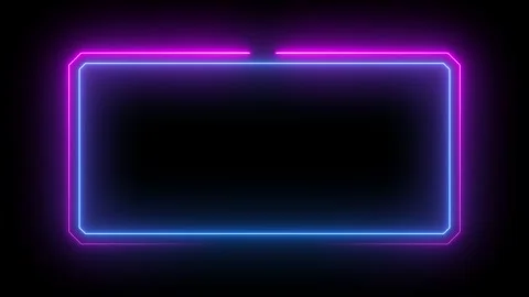 neon border frame animated background ro... | Stock Video | Pond5