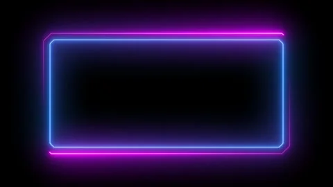neon border frame animated background ro... | Stock Video | Pond5