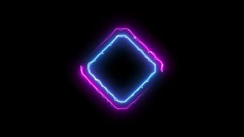 neon border frame animated background ro... | Stock Video | Pond5