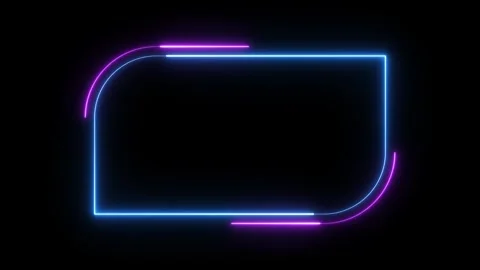 neon border frame animated background ro... | Stock Video | Pond5