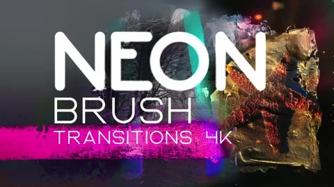 Neon Brush Transitions 4K ~ After Effects Project #268499309