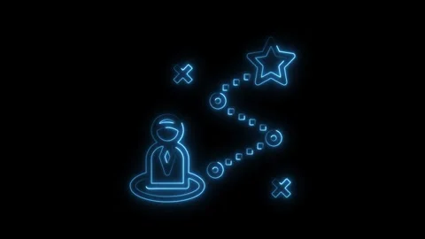 Neon business strategy animation depicti... | Stock Video | Pond5