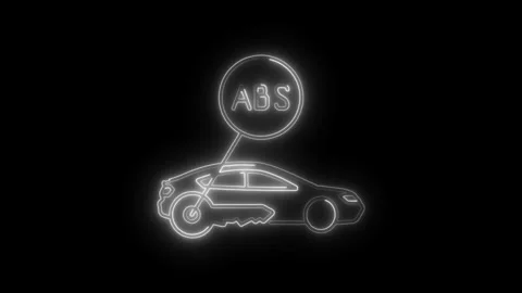 Neon car abs system diagnostics concept ... | Stock Video | Pond5