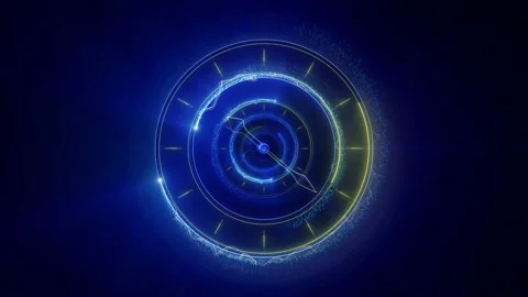 Neon Clocks Animation Background, Loop | Stock Video | Pond5