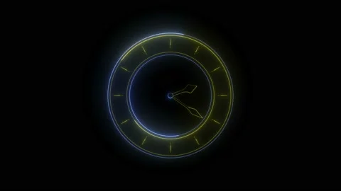 Neon Clocks Animation Background, Loop | Stock Video | Pond5