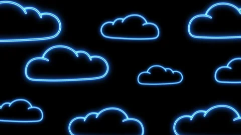Neon Clouds Sky Pattern | Stock Video | Pond5