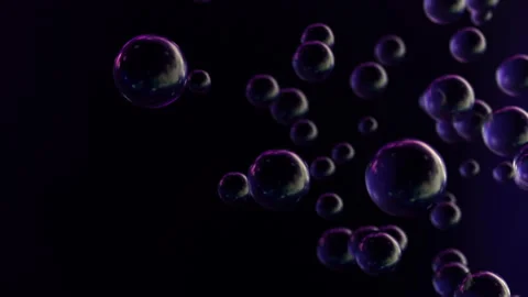 Neon color 3d spheres glass animation 4k... | Stock Video | Pond5