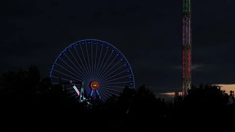 Drop Towers Stock Video Footage | Royalty Free Drop Towers Videos | Pond5