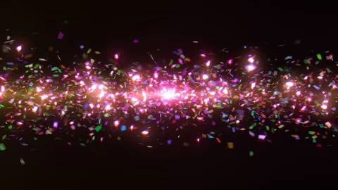 Neon Confetti Reveal | Stock Video | Pond5