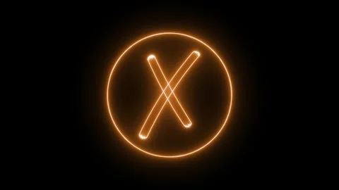 Neon Cross Mark Animated, Glowing X Symb... | Stock Video | Pond5