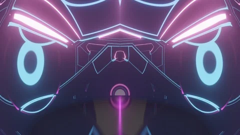 Neon Cyberpunk styled looping animation ... | Stock Video | Pond5