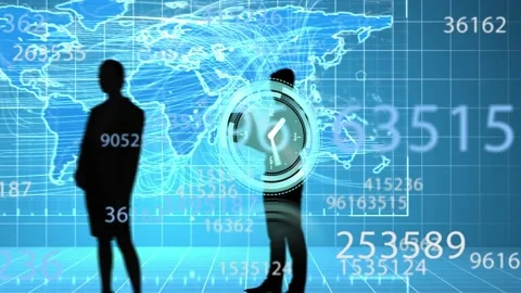 Neon digital clock ticking and changing ... | Stock Video | Pond5