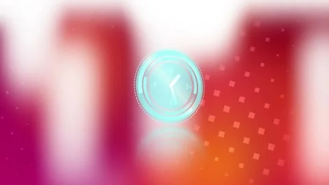 Neon digital clock ticking over multiple... | Stock Video | Pond5