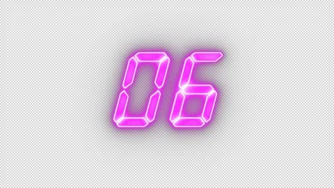 Neon digital countdown timer from ten to... | Stock Video | Pond5