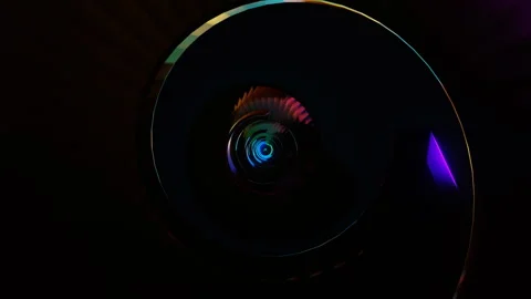 Neon disco lights add vibrancy to the VJ... | Stock Video | Pond5