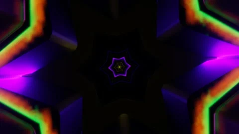 Neon disco lights set the stage in this ... | Stock Video | Pond5