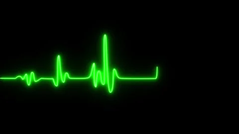 Neon effect heartbeat line seamless loop... | Stock Video | Pond5