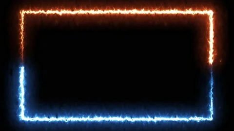 Neon effect rectangle frame Loop backgro... | Stock Video | Pond5