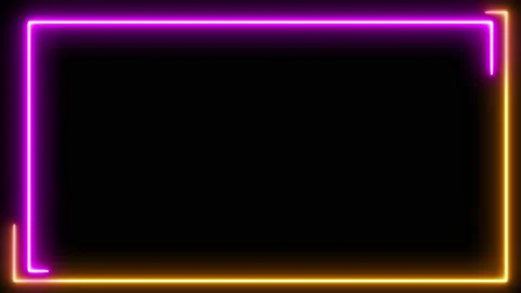 Neon effect rectangle frame Loop backgro... | Stock Video | Pond5