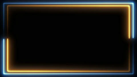 Neon effect rectangle frame Loop backgro... | Stock Video | Pond5