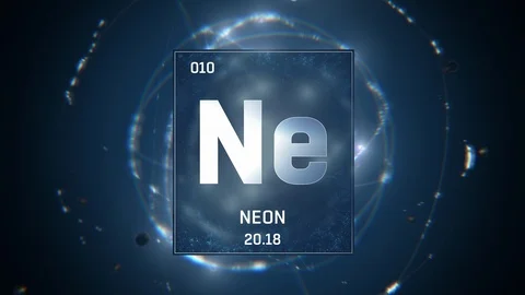 Neon as Element 10 of the Periodic Table... | Stock Video | Pond5