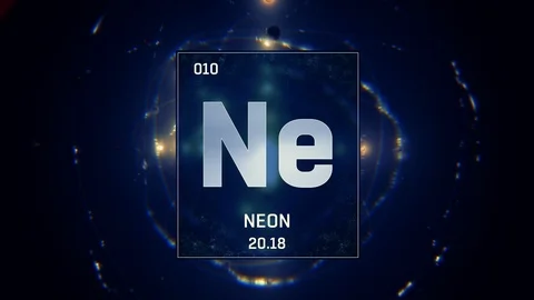 Neon as Element 10 of the Periodic Table... | Stock Video | Pond5