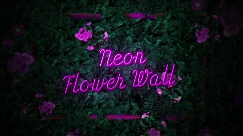 Neon Flower Wall Title ~ After Effects Project #169514576