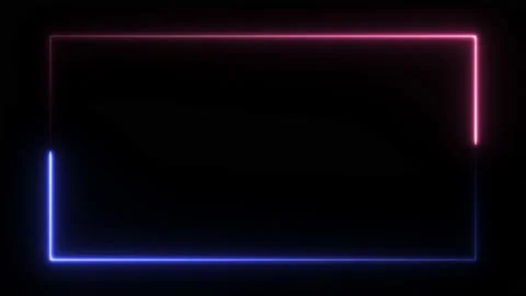 neon frame animation on black background... | Stock Video | Pond5